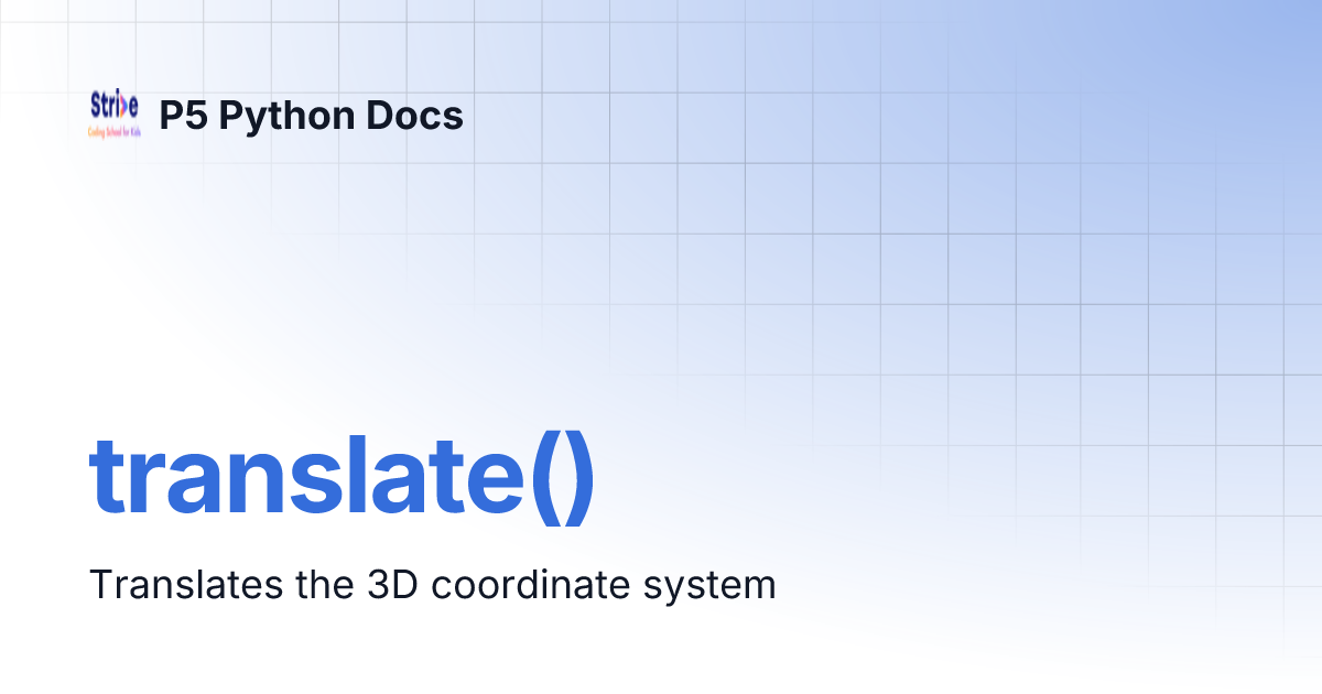 translate() | P5 Python Docs