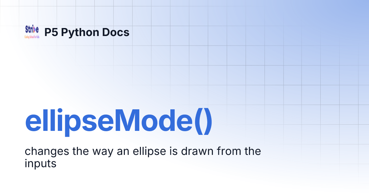 ellipseMode() | P5 Python Docs